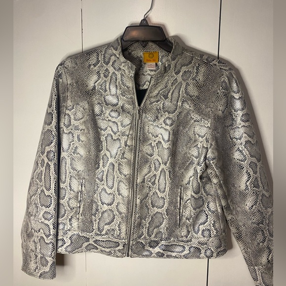 Ruby Rd. | Jackets & Coats | Ruby Rd 6 Faux Snakeskin Leather Jacket Is ...